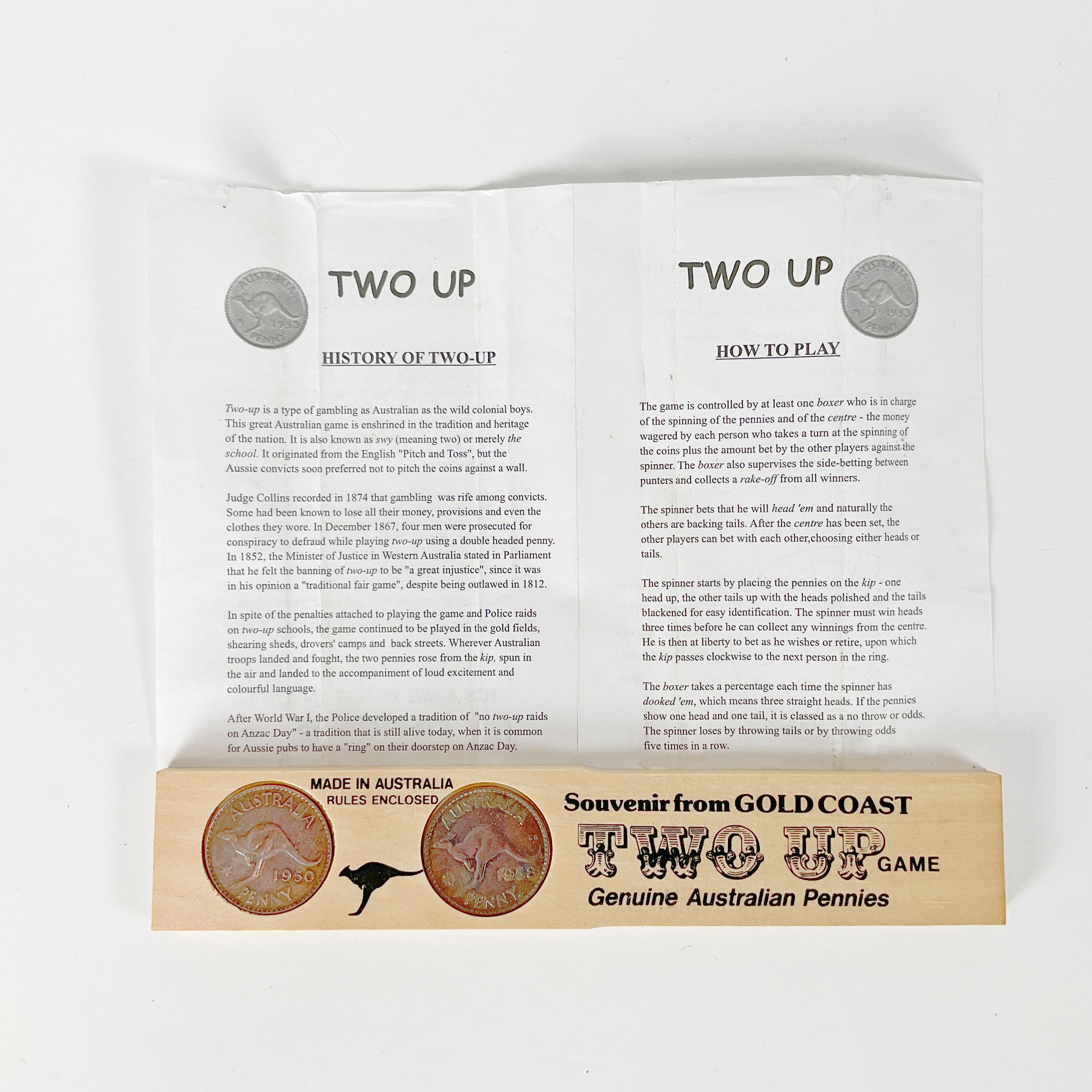 1960s Two Up Australian Game – SPCA Op Shops