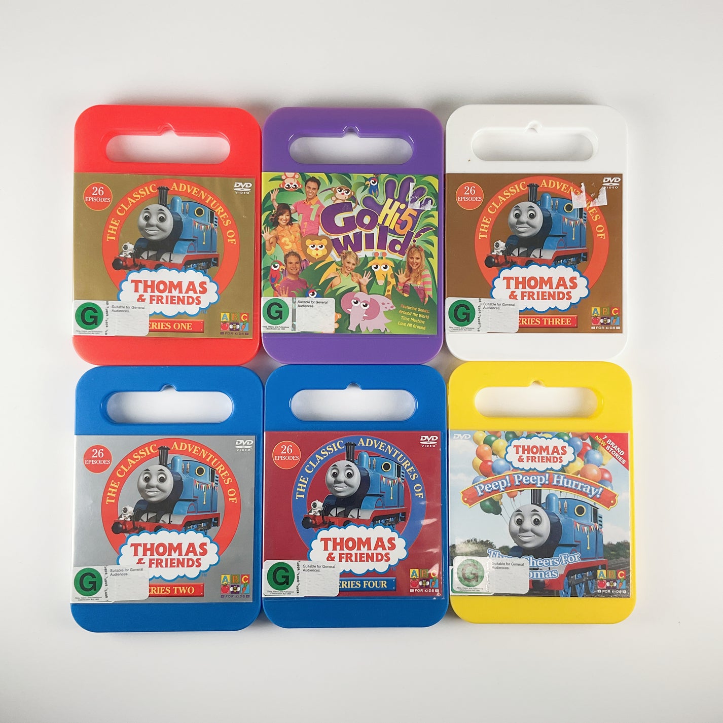Thomas & Friends DVD Series 1 2 3 4 + Peep! Peep! Hurray! + Hi5 Go Wil ...