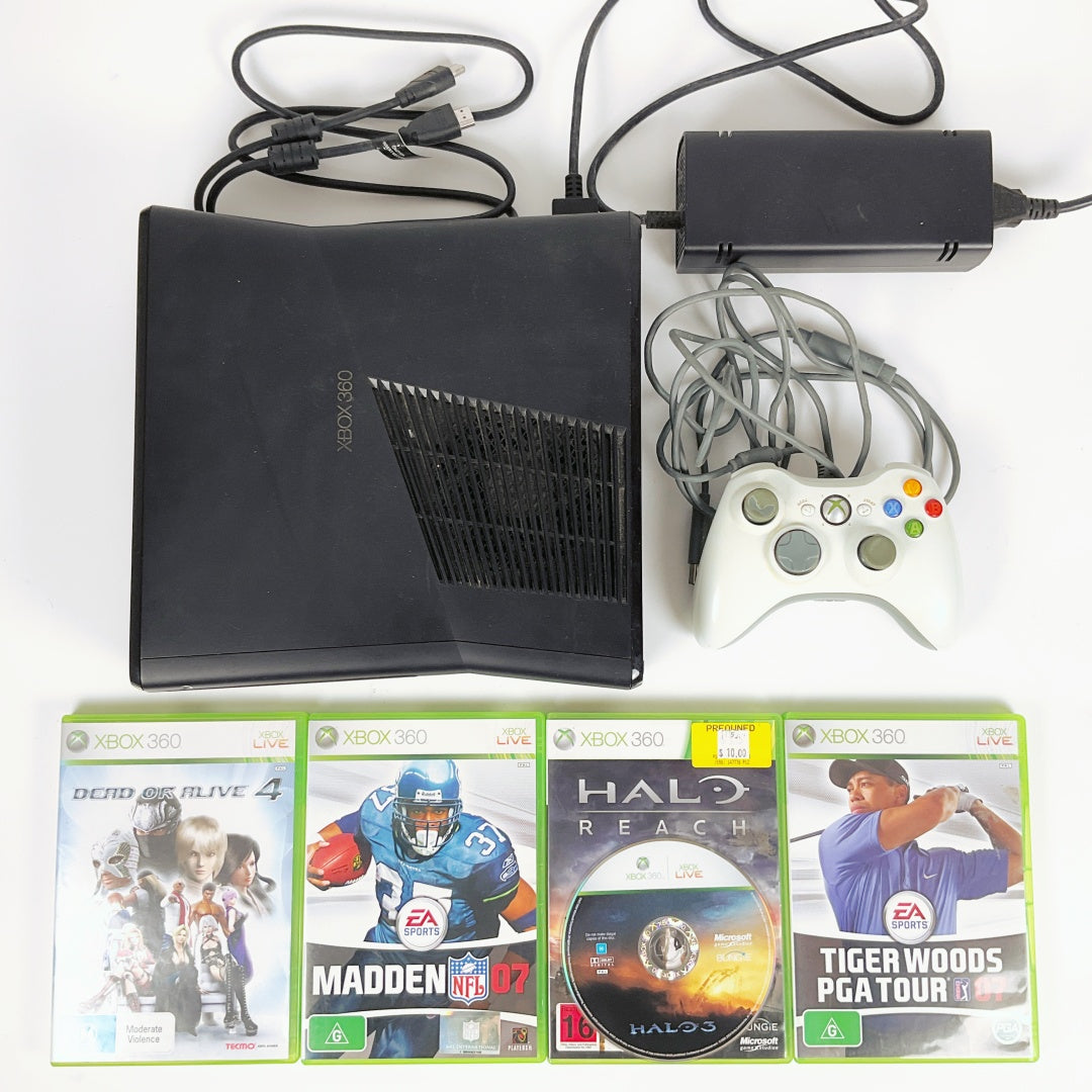 Xbox 360 S (Model 1439) Bundle – 4 GB + 320 GB HDD + 5 Games (PAL ...