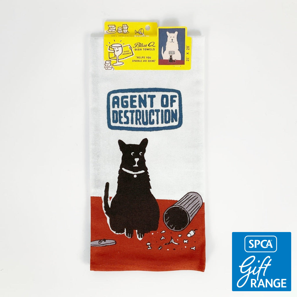 BlueQ - Agent Of Destruction Dish Towel – SPCA Op Shops