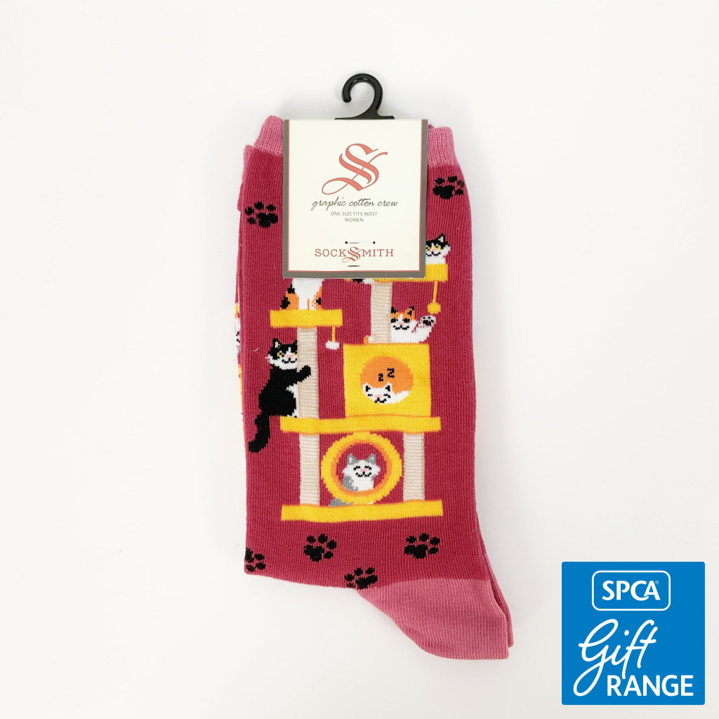 Sock Smith - Cool Cats Club - Pink – SPCA Op Shops